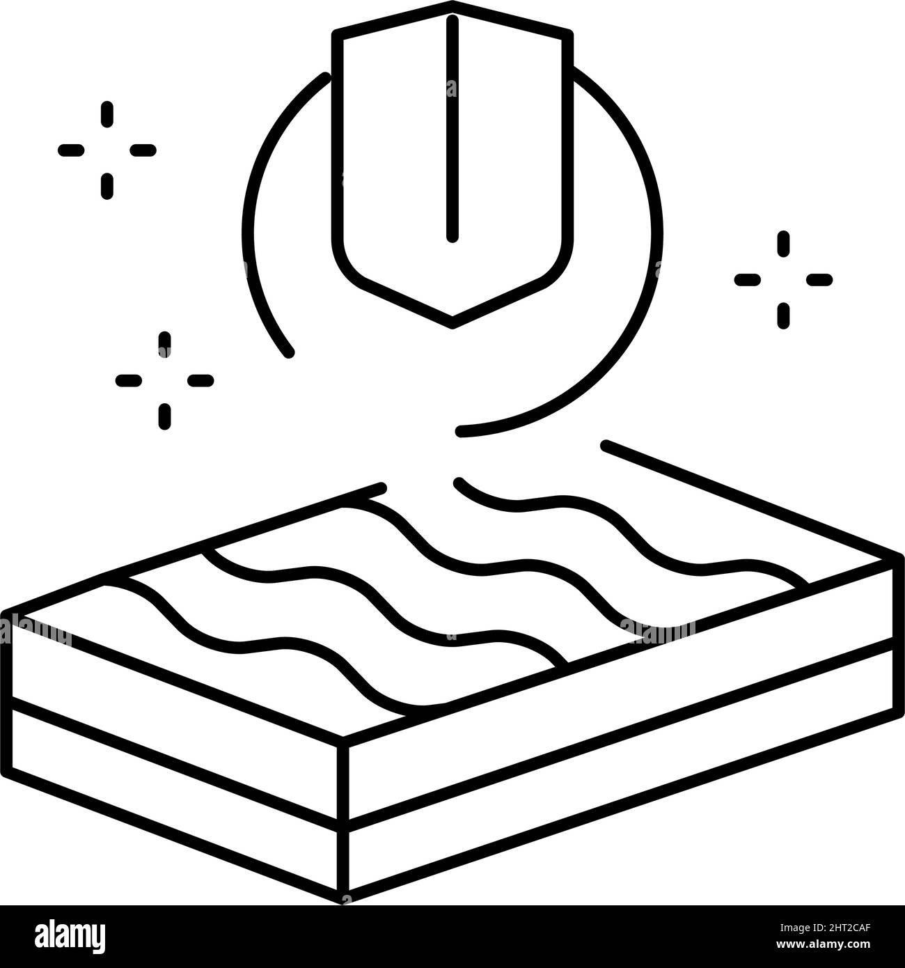 strength mineral wool line icon vector illustration Stock Vector Image ...