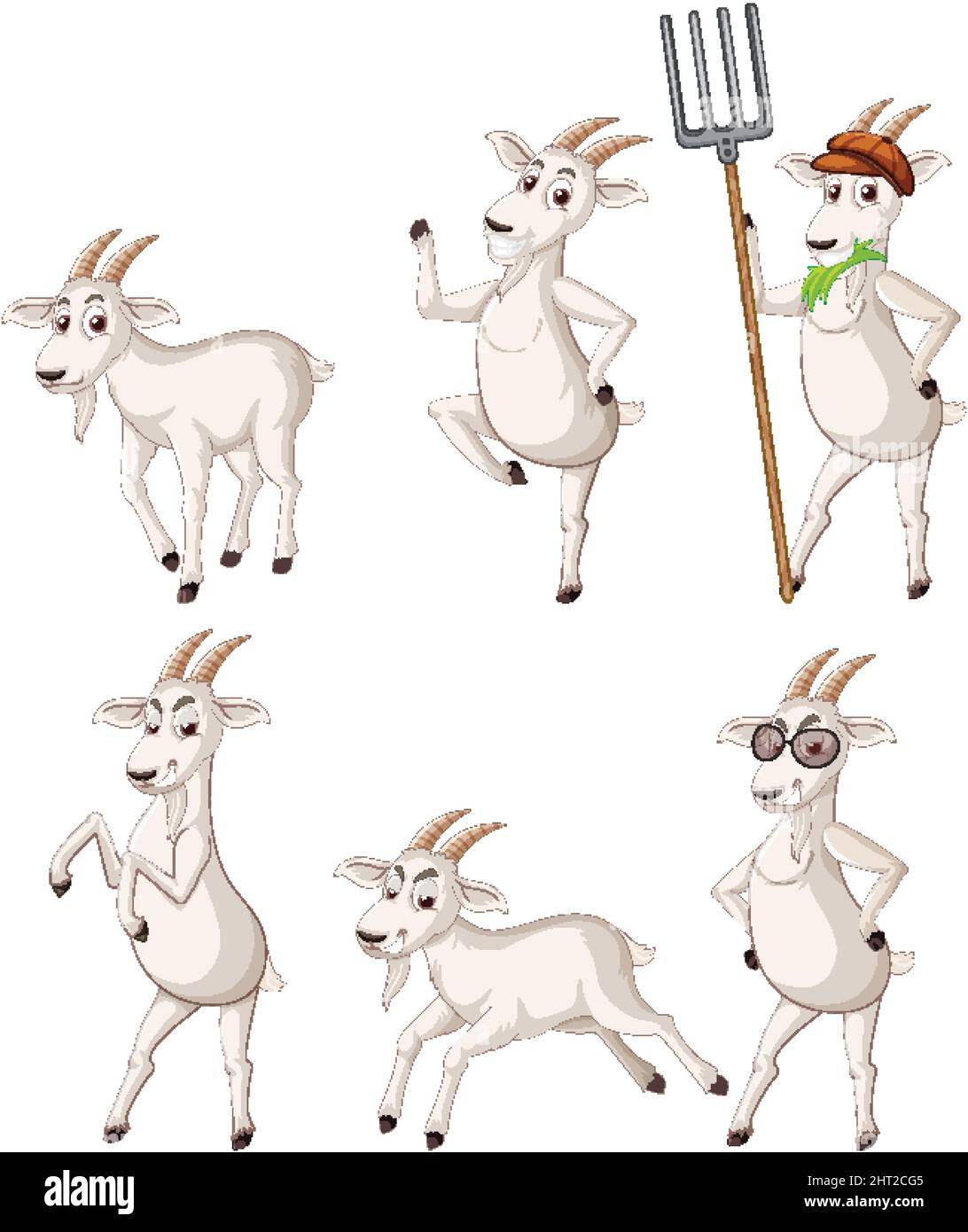 Goats animals farming Stock Vector Images - Alamy