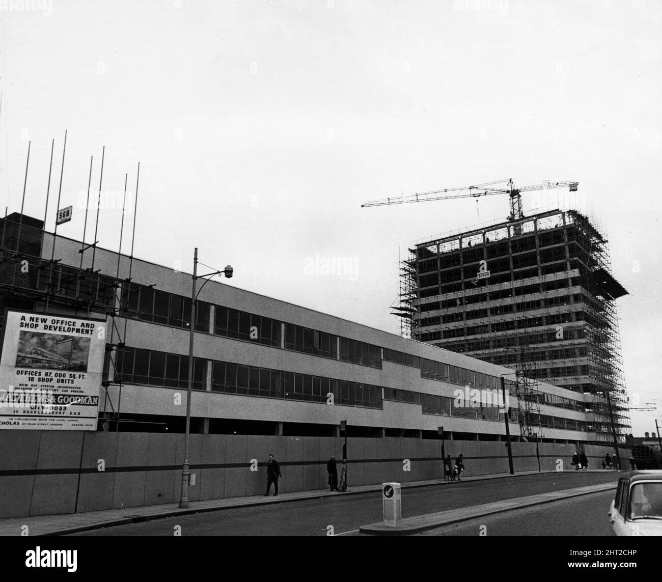 Western Tower, Station Hill, Reading, 2nd March 1966 Stock Photo - Alamy