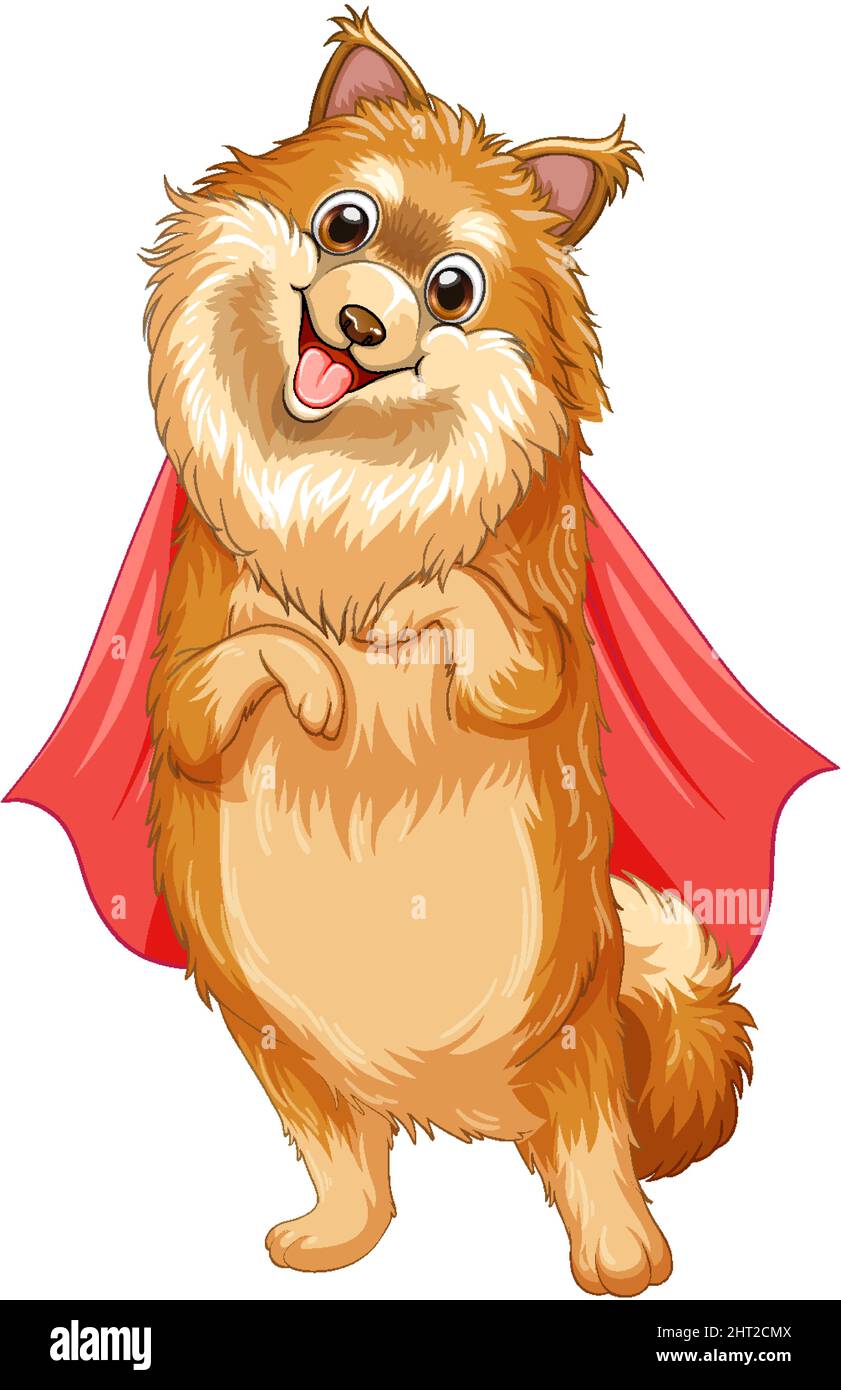 A dog superhero on white background illustration Stock Vector Image ...