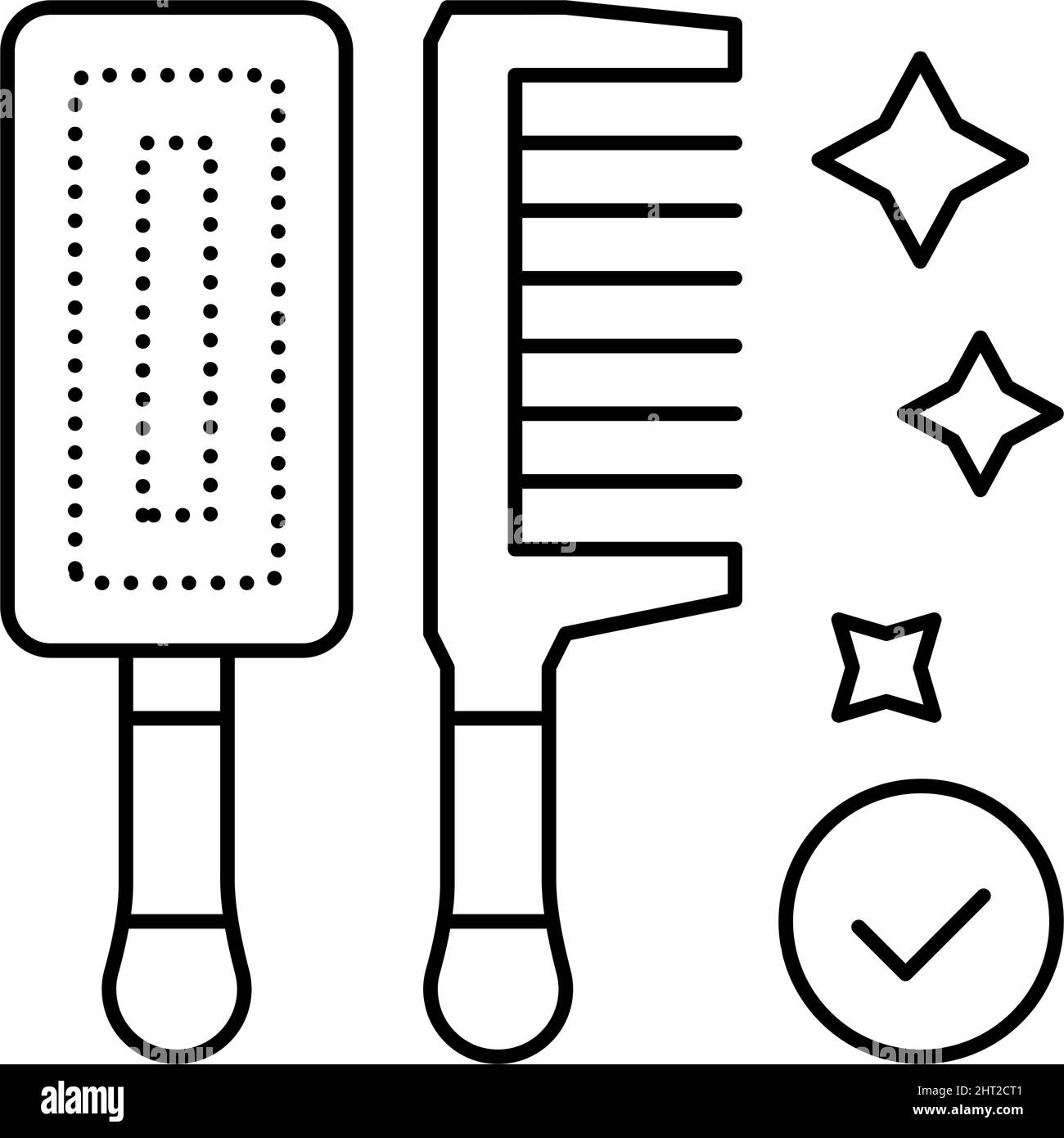 comb hairdresser tool line icon vector illustration Stock Vector Image ...