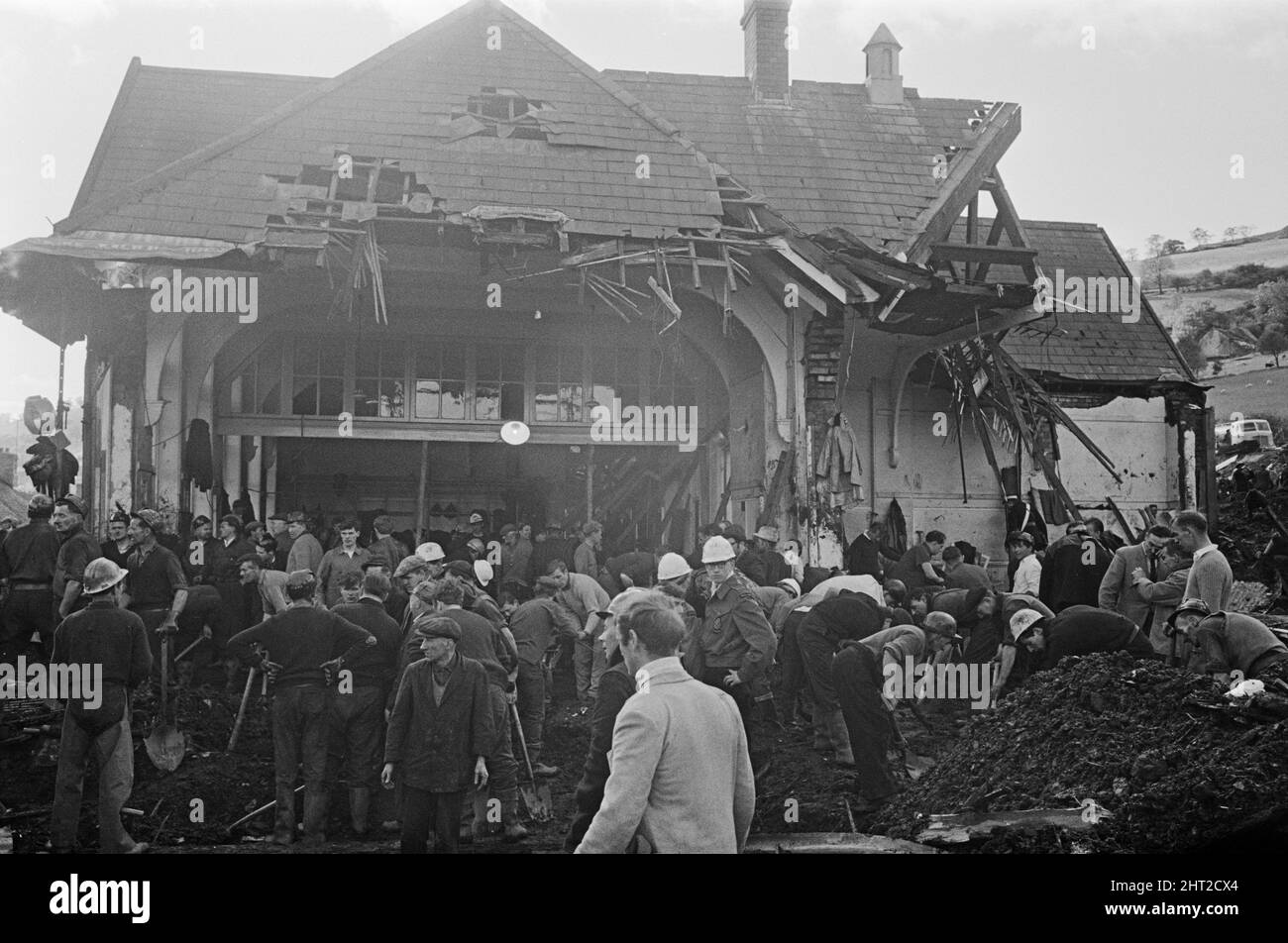 Aberfan, South Wales, circa 21st October 1966 Picture shows the mud and ...