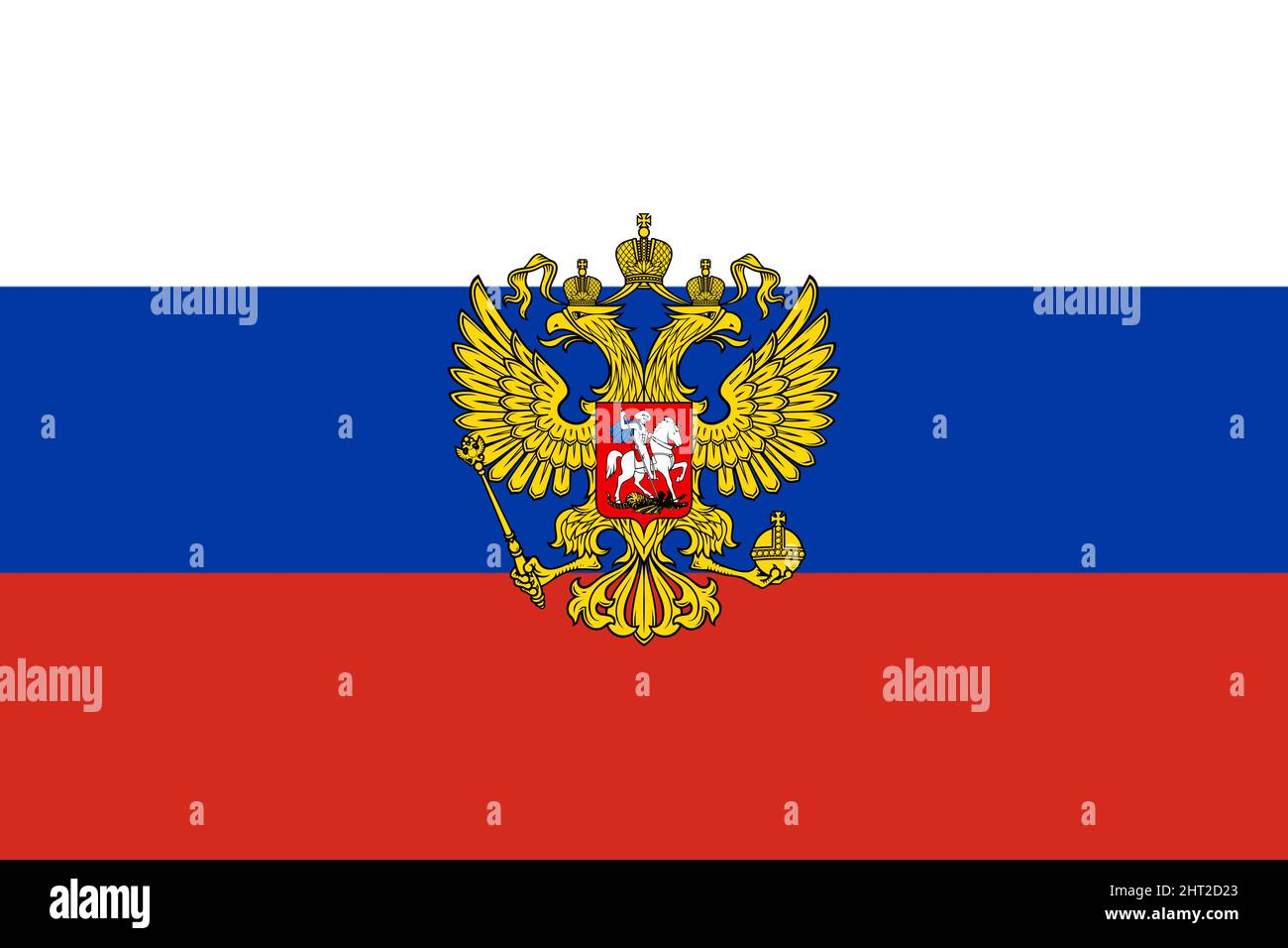 National Flag Of Russia Tricolor 3D Illustration Stock Photo - Alamy