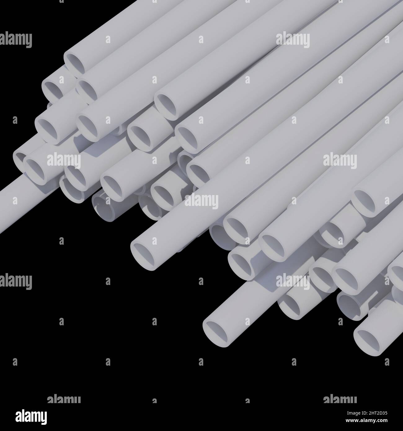 White PVC plastic pipes texture background 3D image Stock Photo - Alamy