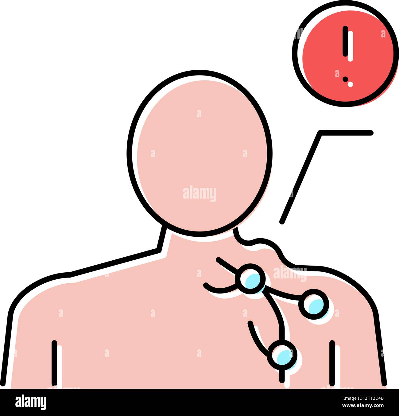 lymphoma disease color icon vector illustration Stock Vector Image ...