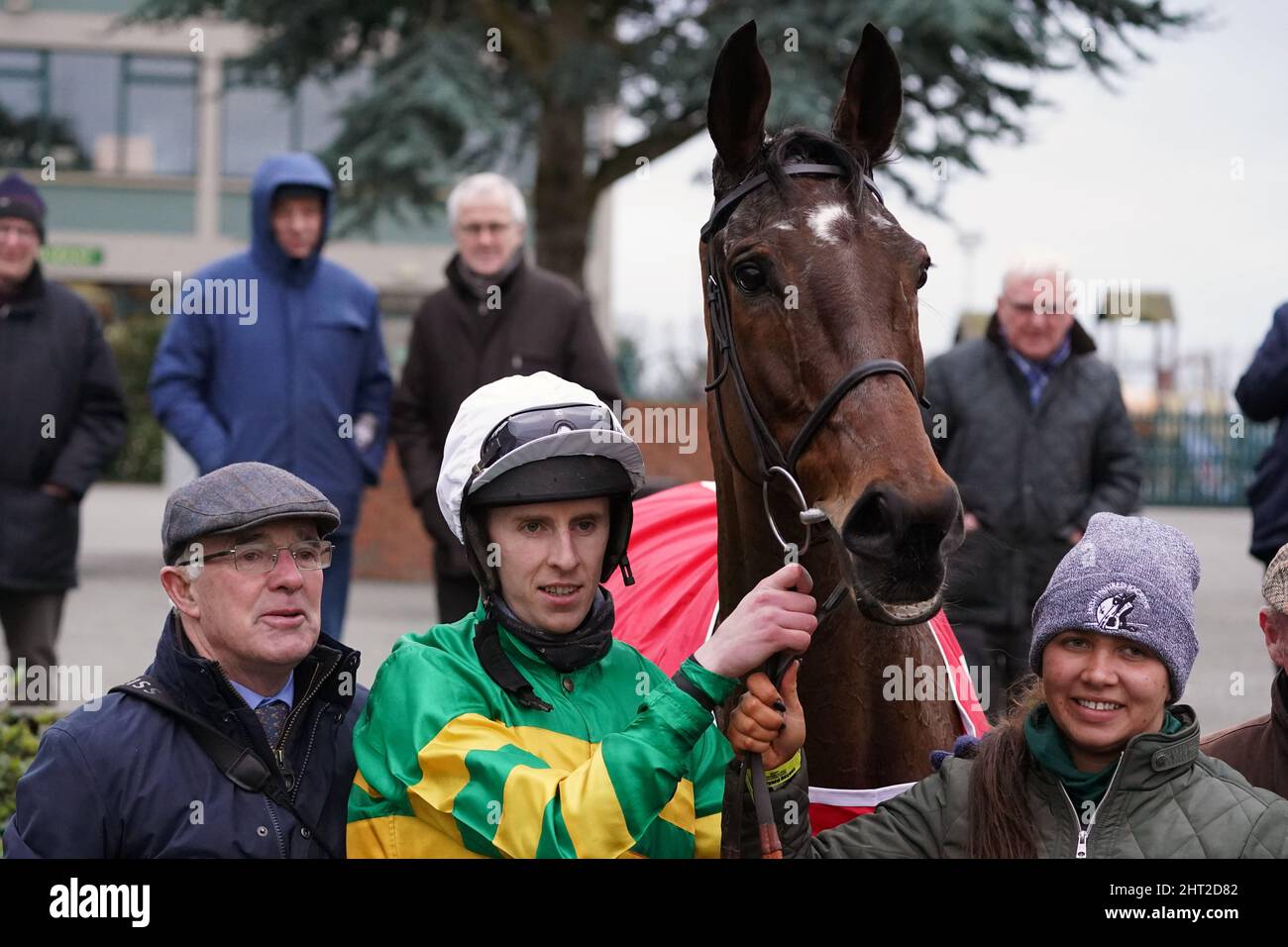 Trainer Ted Walsh (left) and jockey Mark Walsh with Any Second Now ...