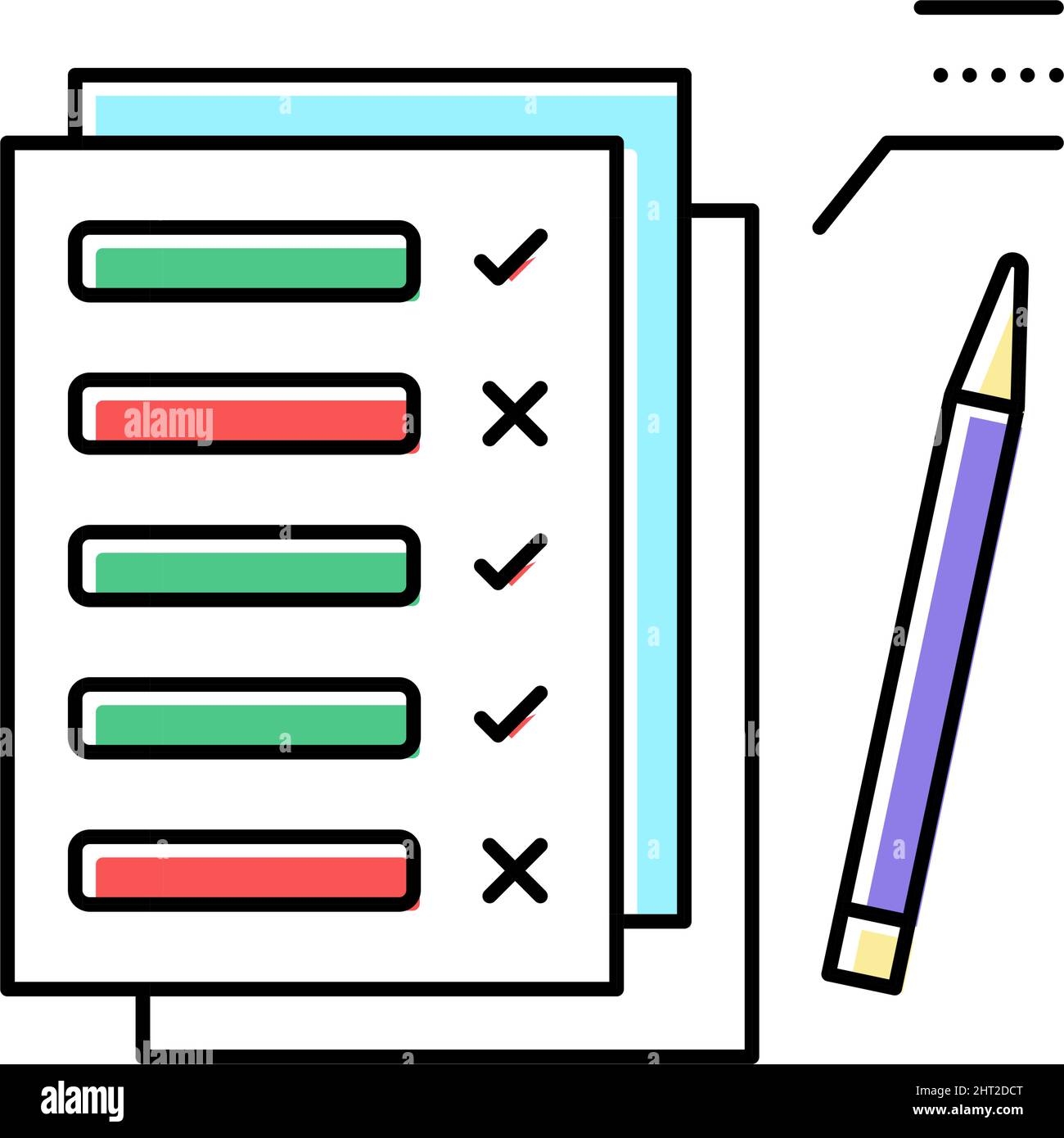 school examination color icon vector illustration Stock Vector Image ...