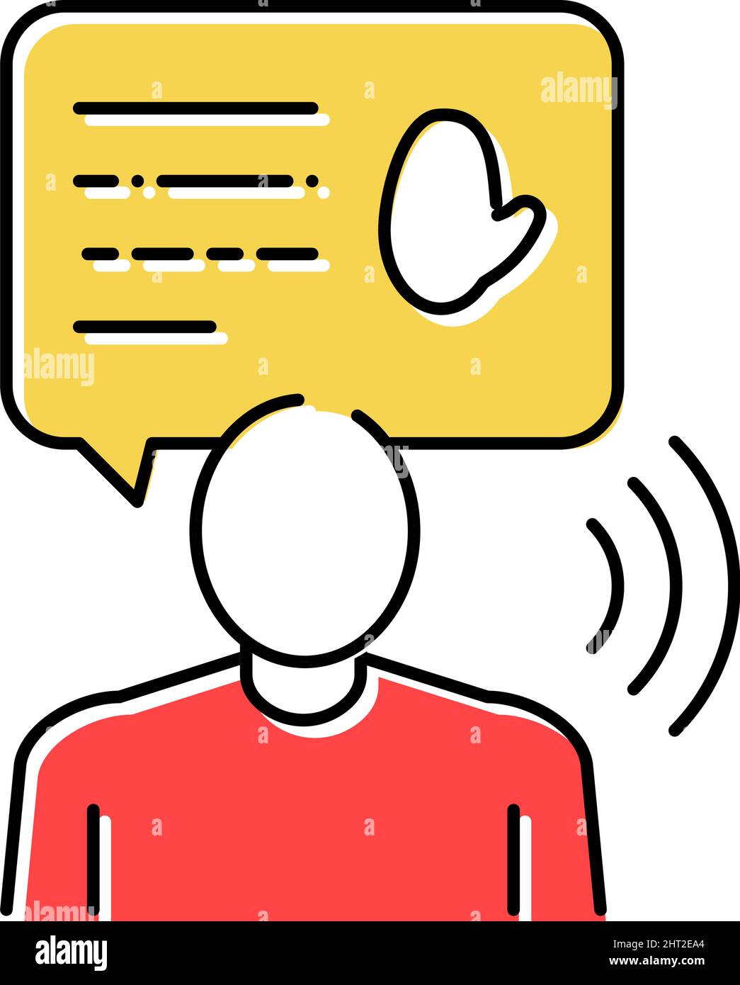 human greeting speech color icon vector illustration Stock Vector Image ...