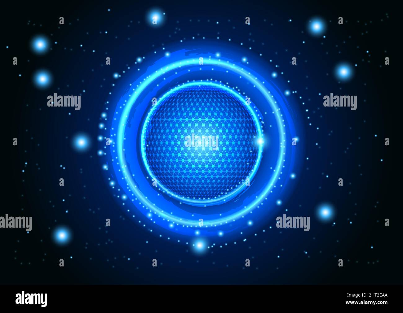 graphics design Hitech style technology cycle circle glow vector ...