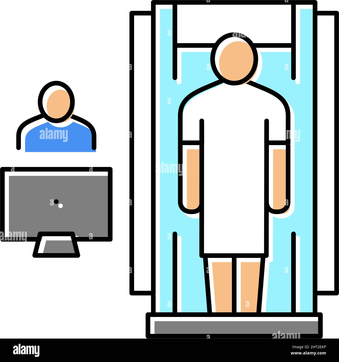 hospital cabinet radiology color icon vector illustration Stock Vector ...