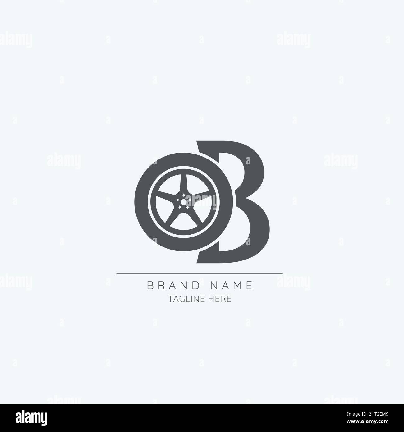 letter B tire logo design vector icon Stock Vector Image & Art - Alamy