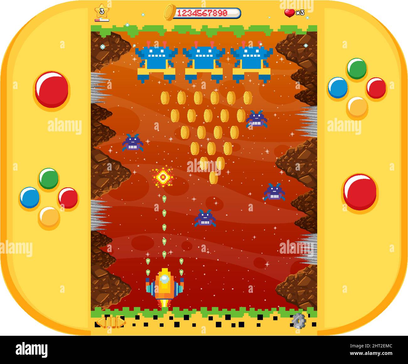 Space games on console Stock Vector Images - Alamy