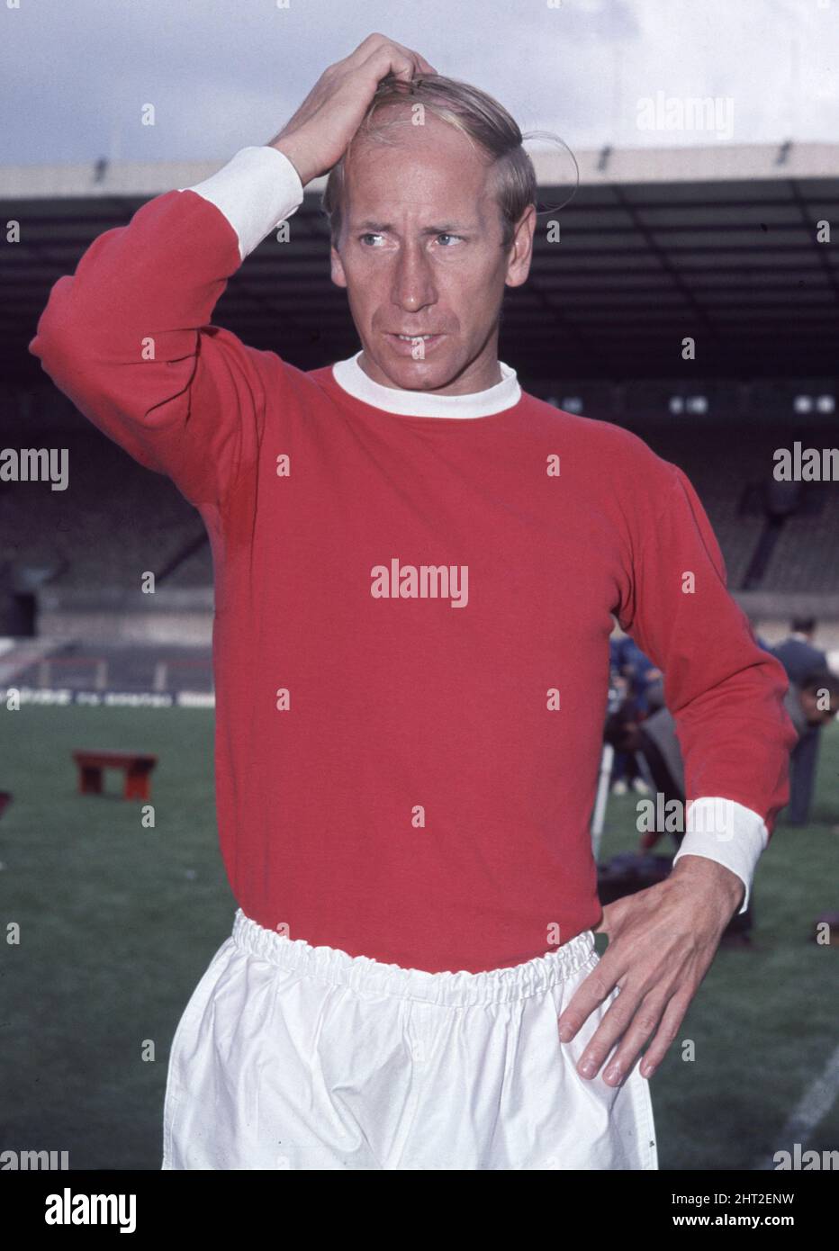Manchester United footballer Bobby Charlton at Old Trafford. Circa 1966 ...
