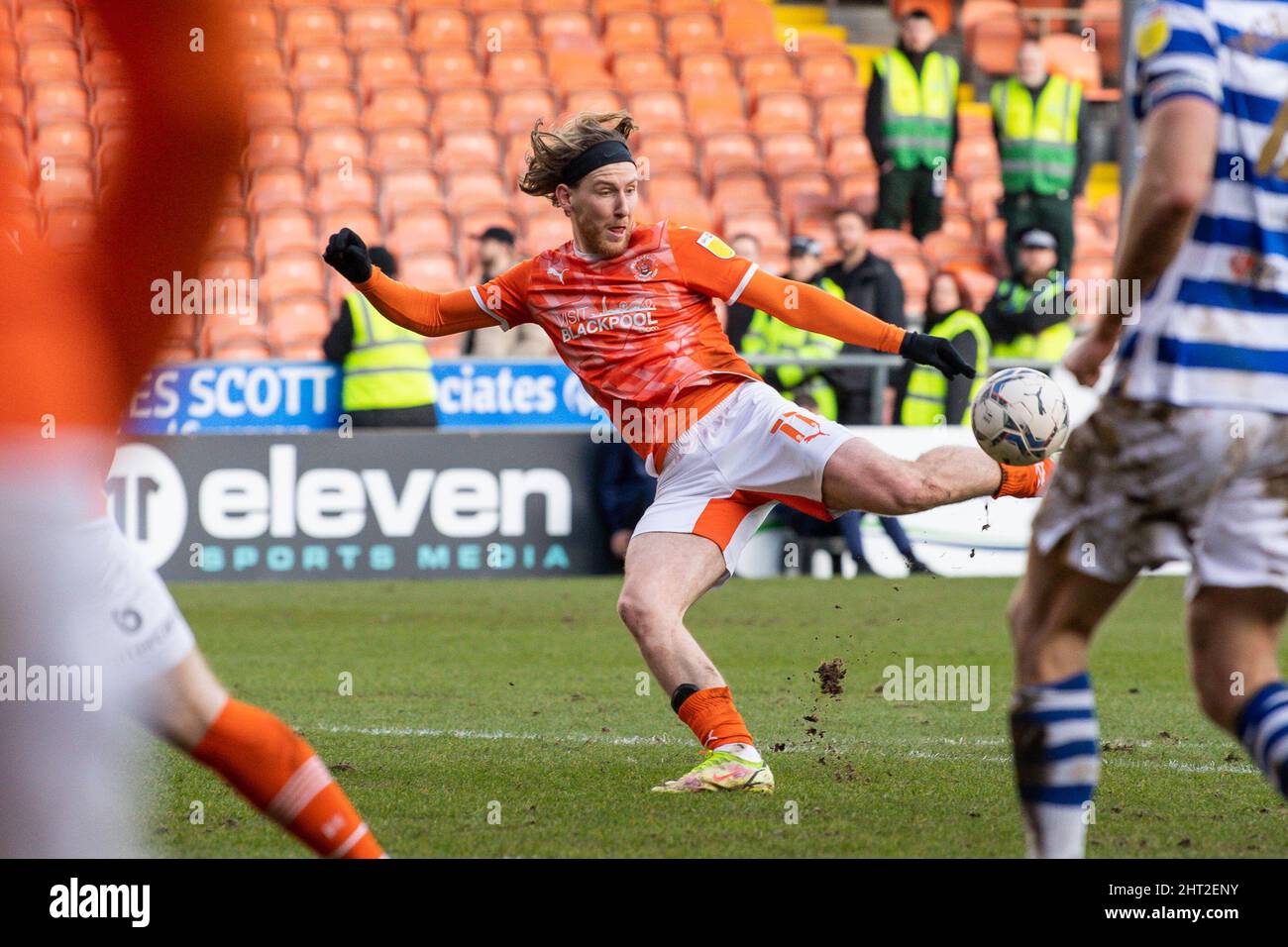 Josh Bowler #11 of Blackpool scores to make it 4-1 Stock Photo - Alamy
