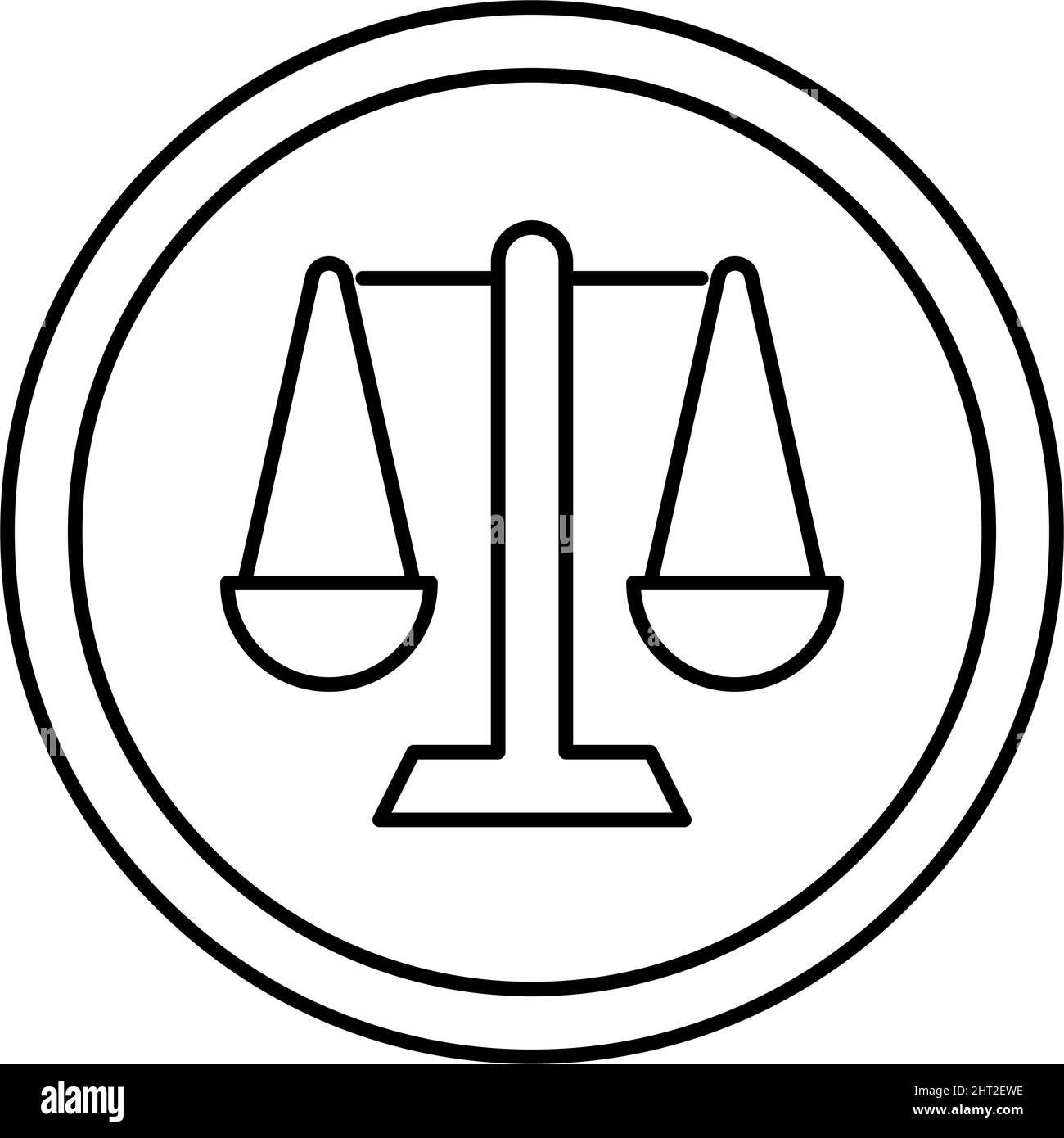 court sign line icon vector black illustration Stock Vector Image & Art ...