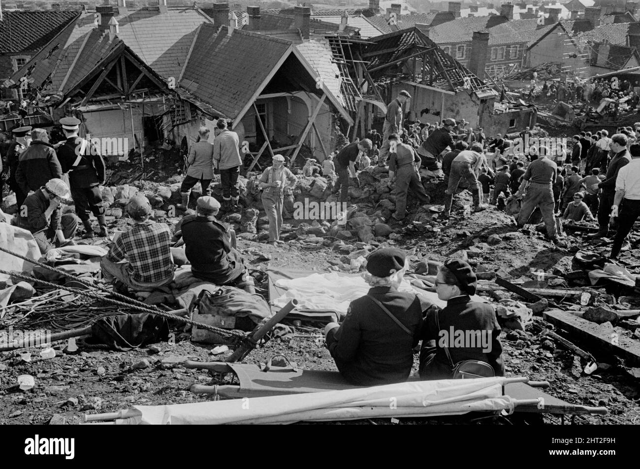 Aberfan, South Wales, circa 21st October 1966 Picture shows the mud and ...