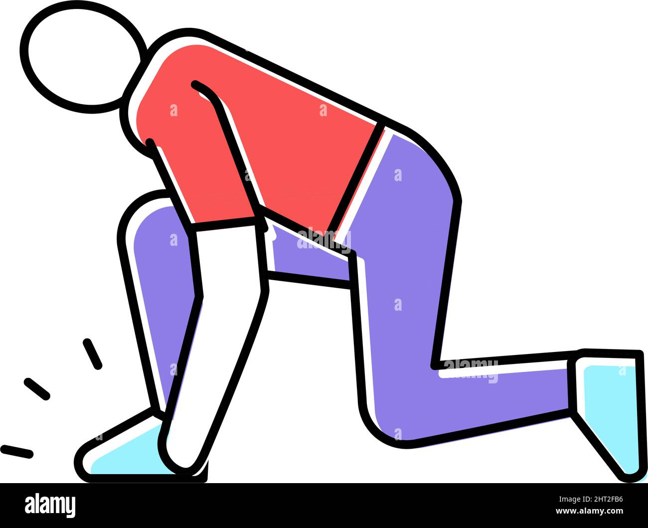 human leg pain gout symptom color icon vector illustration Stock Vector ...