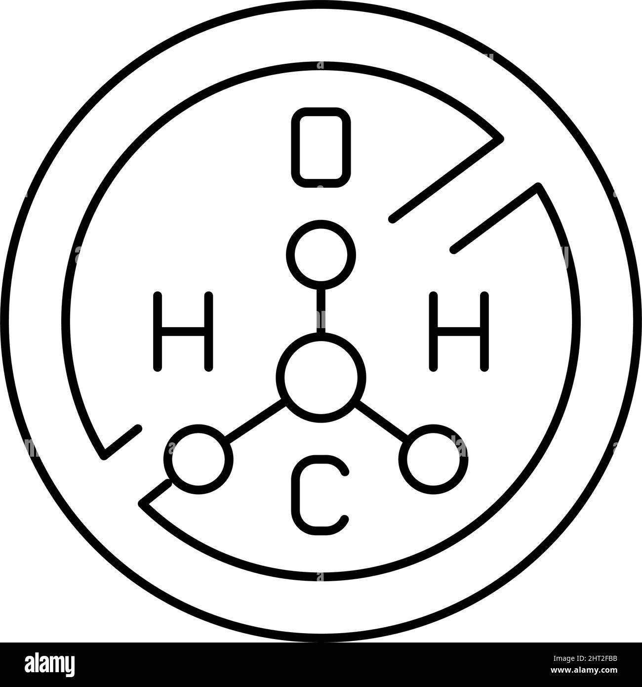 hydrogen peroxide free keratin line icon vector illustration Stock ...
