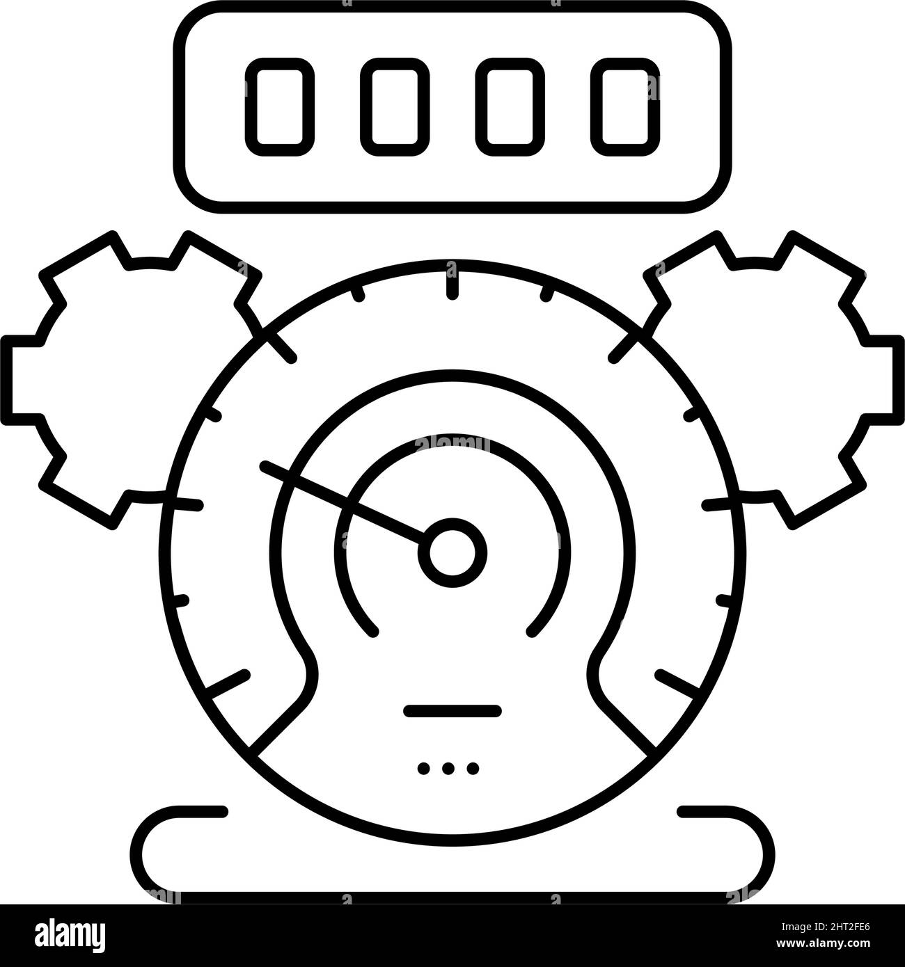 mileage rollback line icon vector illustration Stock Vector Image & Art ...