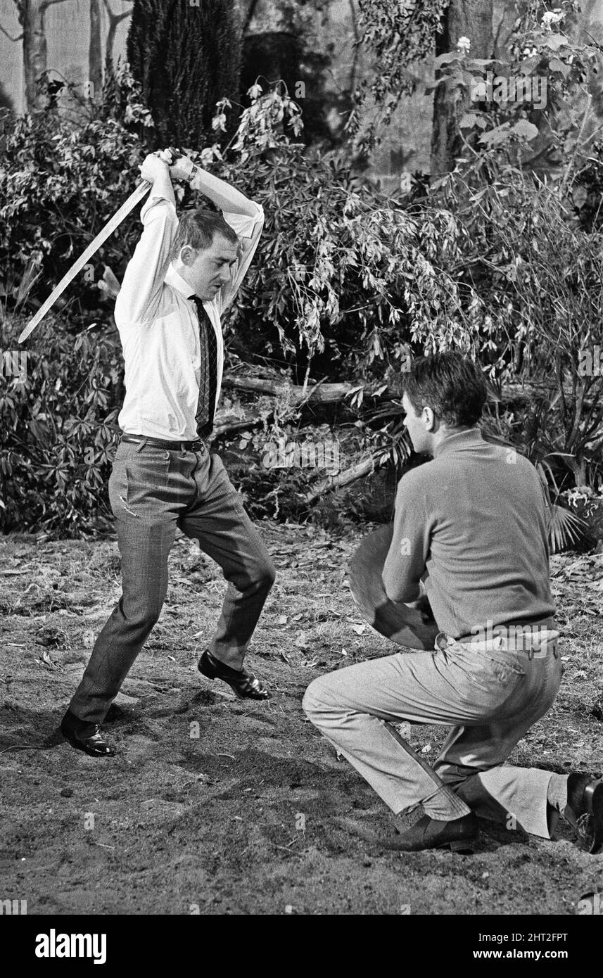 Derek Ware fight co-ordinator runs through the fight scene with the Ian ...