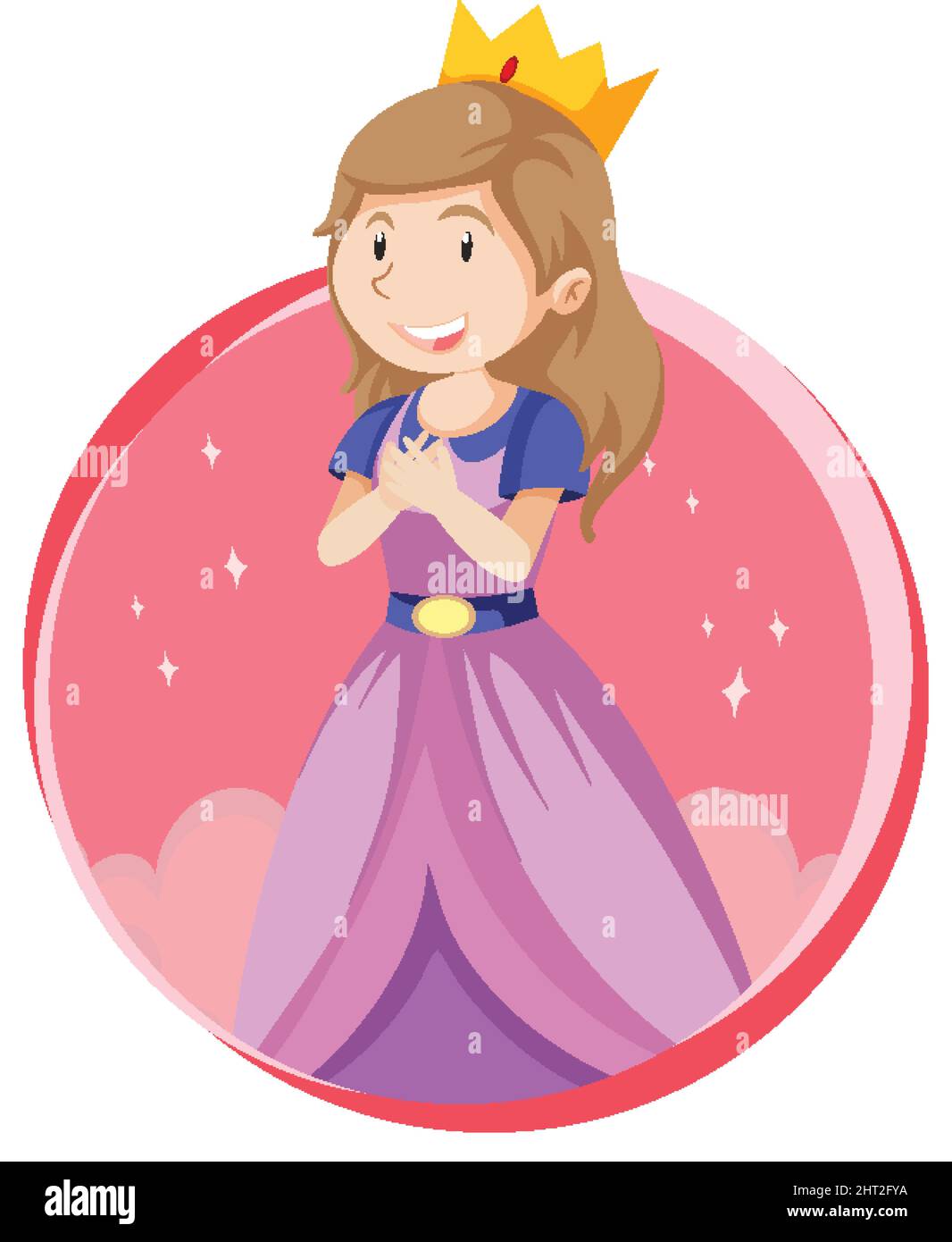 Fantasy princess character on white background illustration Stock ...