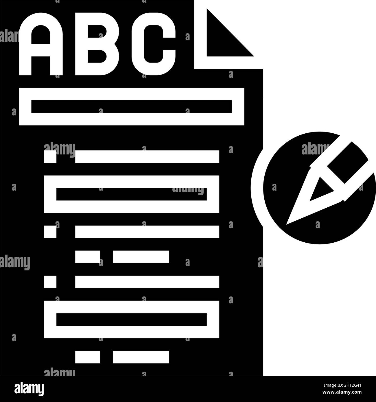 grammar english glyph icon vector illustration Stock Vector Image & Art ...