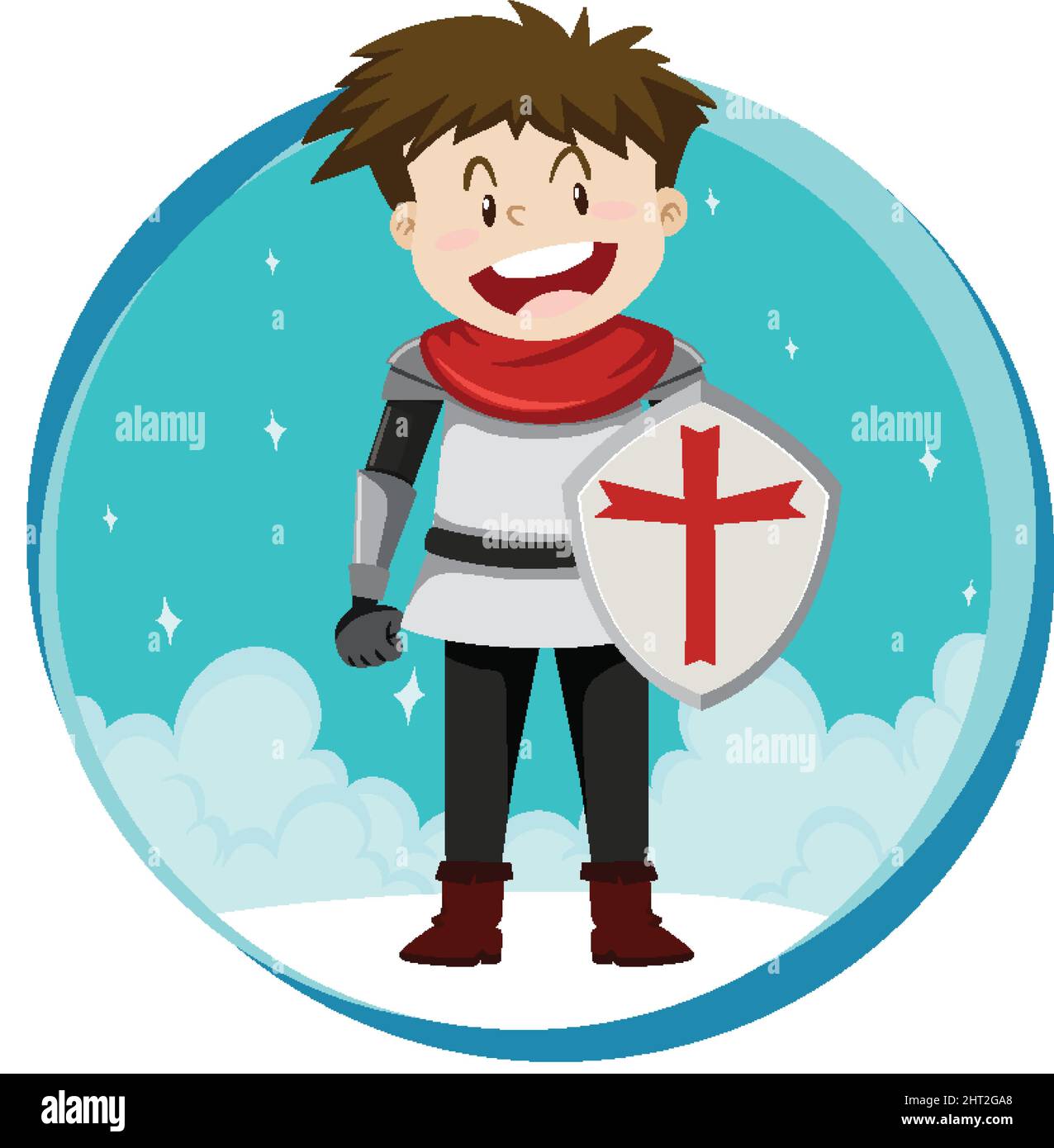 Fantasy knight character on white background illustration Stock Vector ...