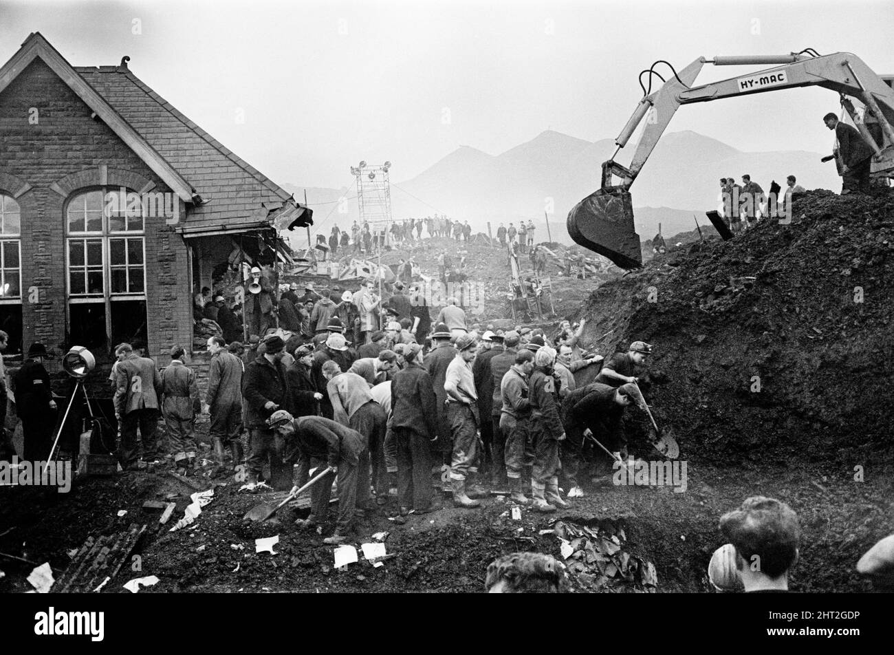 Aberfan, South Wales, circa 21st October 1966 Picture shows the mud and ...