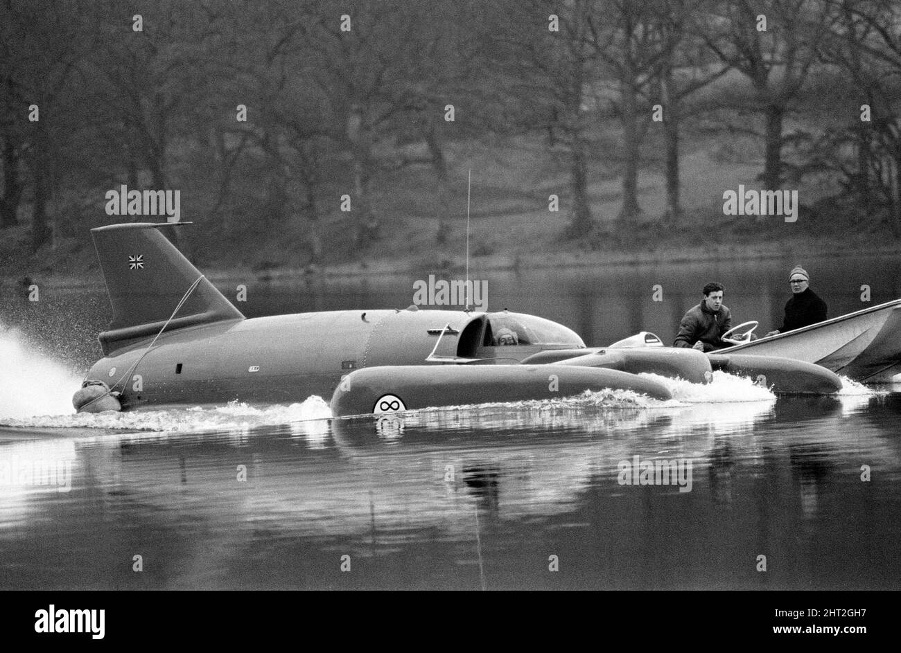 Donald Campbell takes 'Bluebird' on Coniston Water for the first time ...