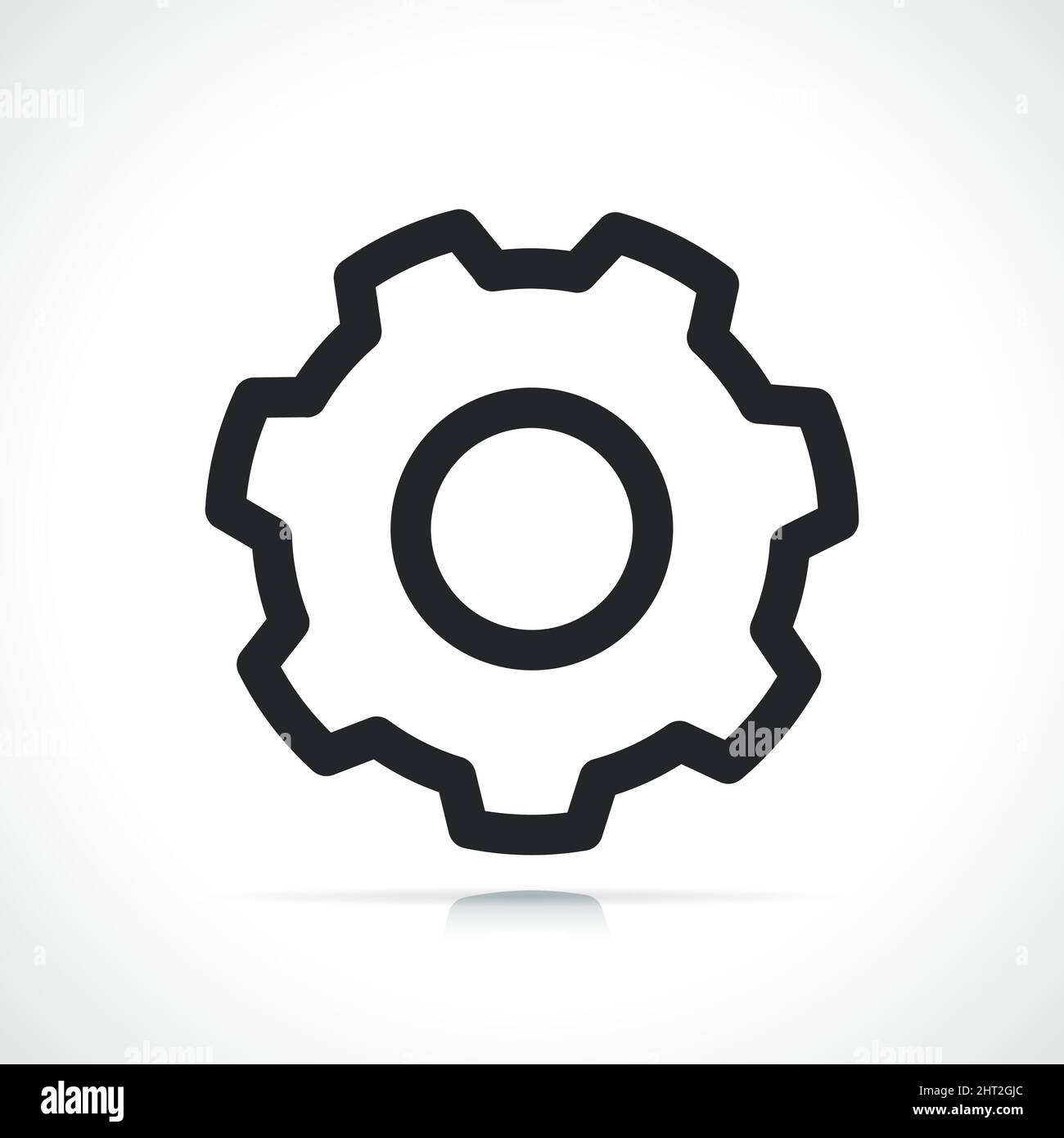 gear or cog wheel thin line icon Stock Vector Image & Art - Alamy