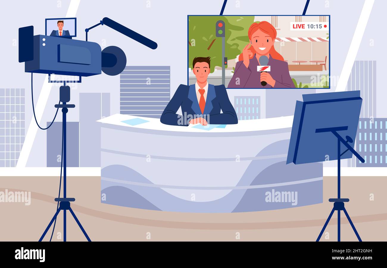News room and journalist Stock Vector Images - Alamy