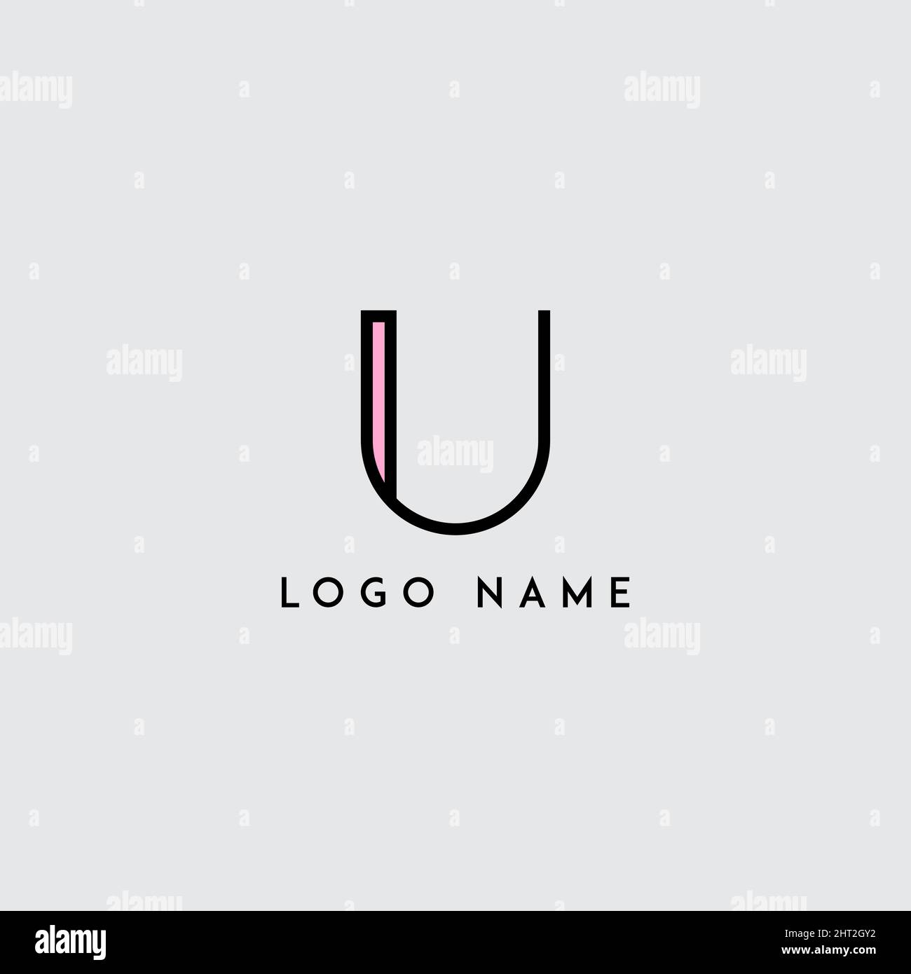 Colorful minimal initial letter U logo icon Stock Vector Image & Art ...