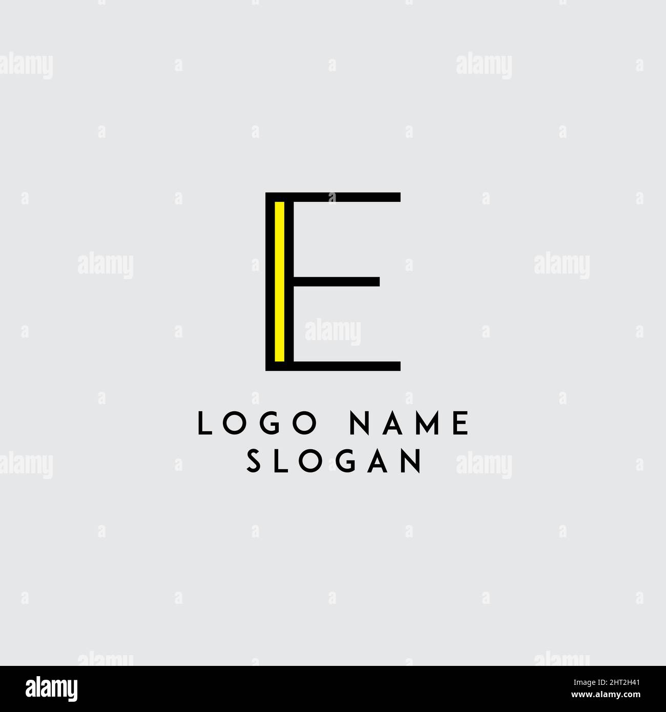 Colorful minimal initial letter E logo icon Stock Vector Image & Art ...