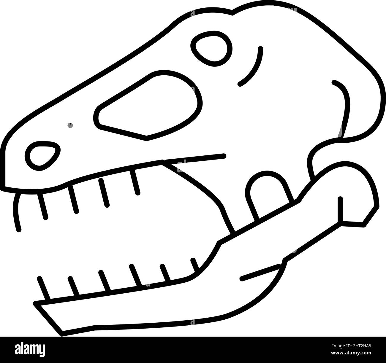 dinosaur skull color icon vector illustration Stock Vector Image & Art ...
