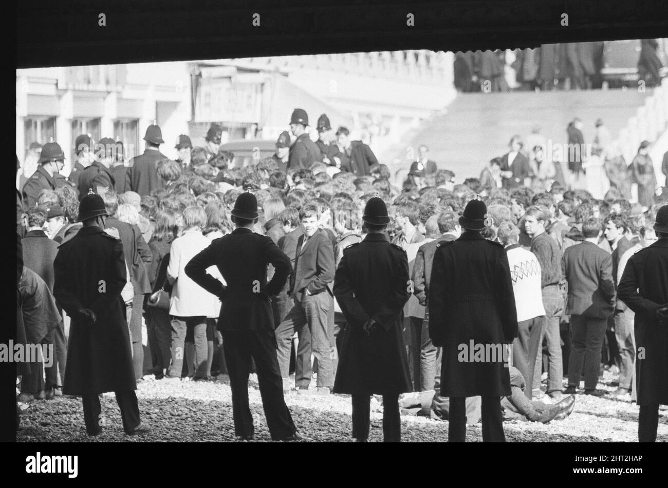 Mods and rockers fight 1960s Black and White Stock Photos & Images - Alamy