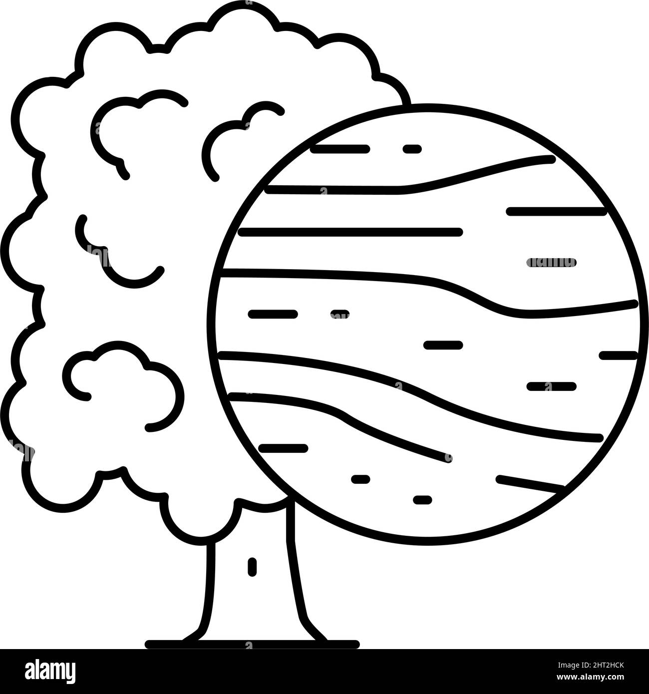 oak wood line icon vector illustration Stock Vector Image & Art - Alamy