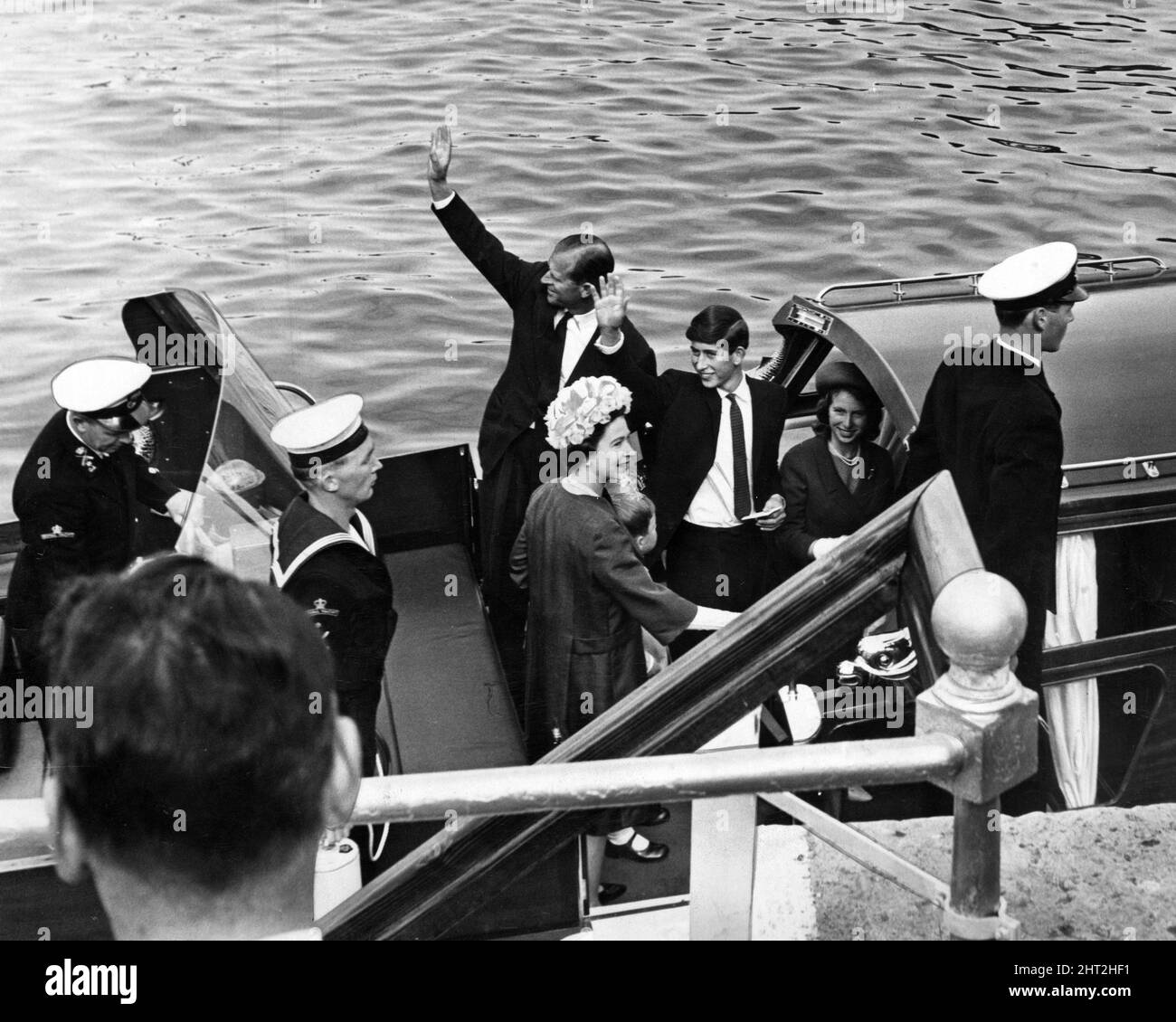 The Royal Family at Holyhead en route to Scotland. 10th August 1965 ...