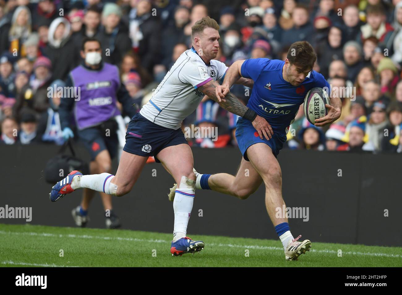 Edinburgh, Scotland, 26th February 2022. Stuart Hogg of Scotland and ...