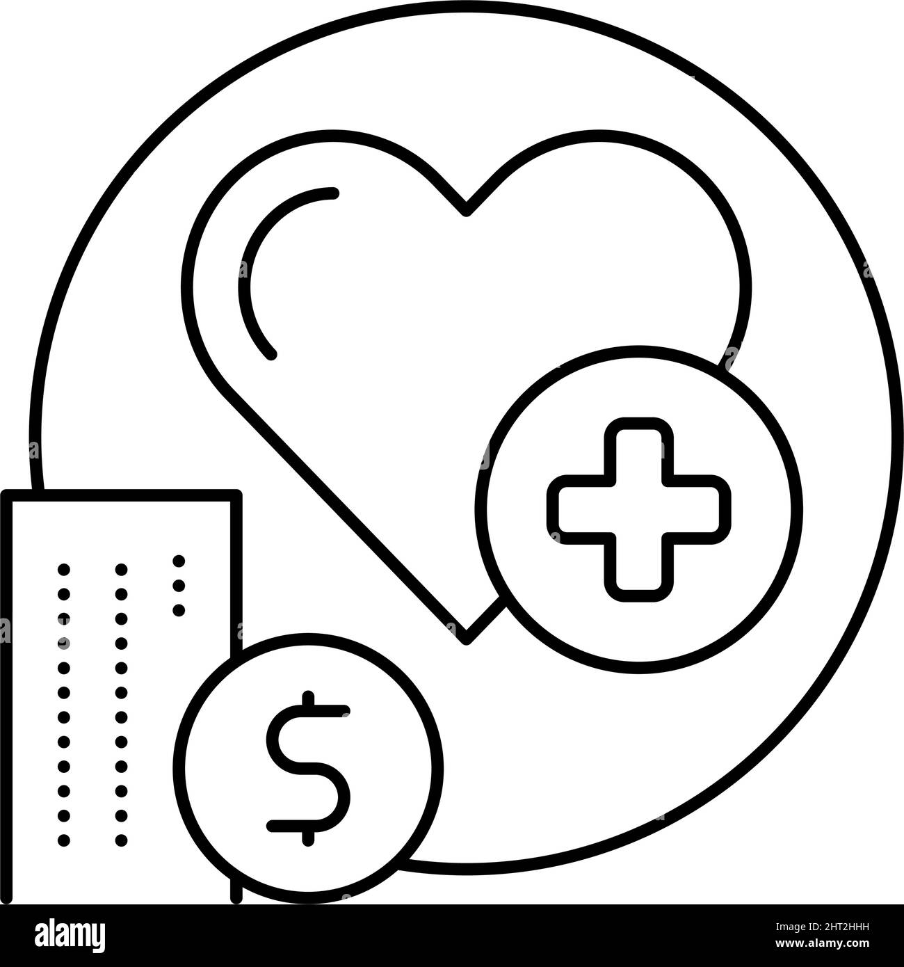 health care benefits line icon vector illustration Stock Vector Image ...