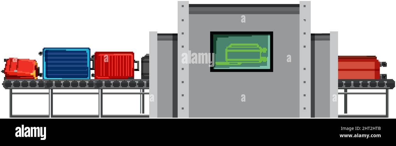 Airport baggage scanner on white background illustration Stock Vector ...