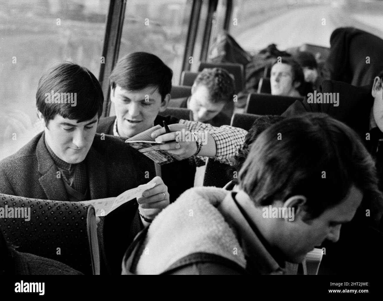 Pop group The Fourmost on tour Musicians Mike Cotton (left) and Les ...