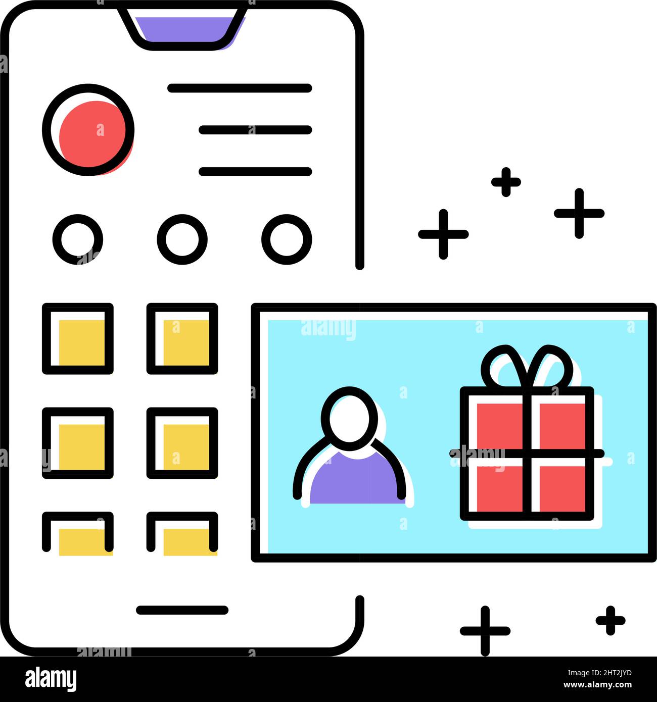 draw among subscribers color icon vector illustration Stock Vector ...