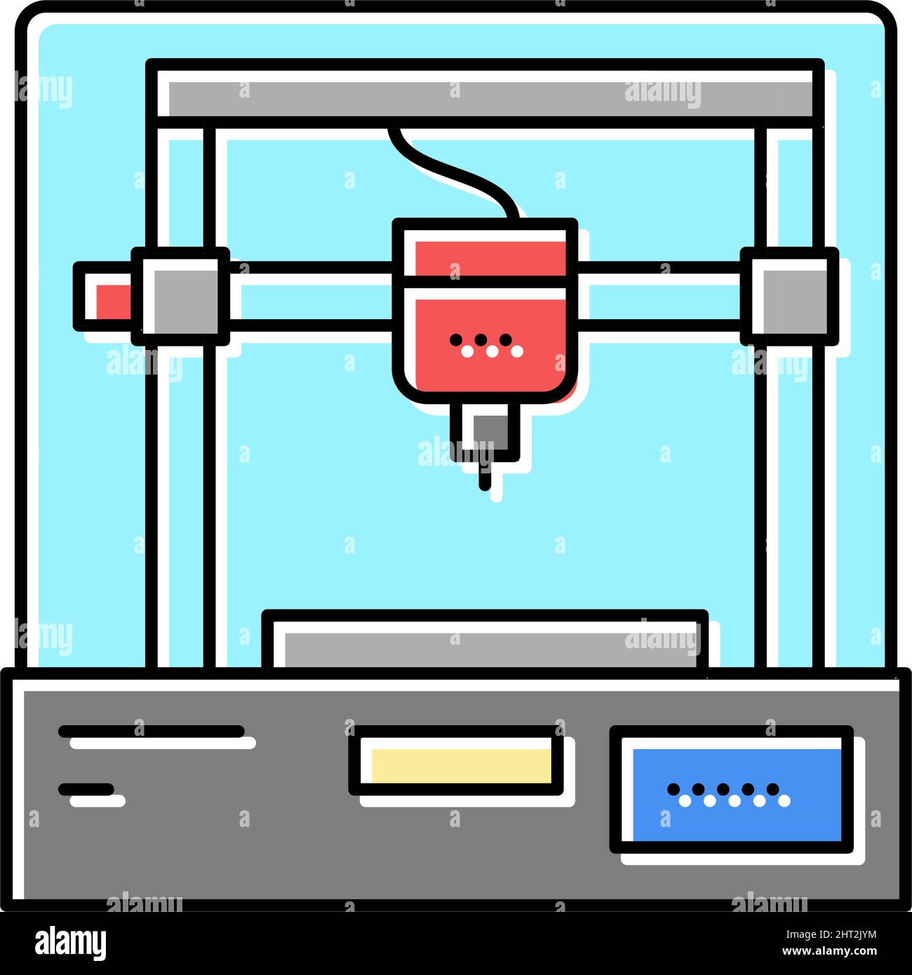 3d printer color icon vector illustration Stock Vector Image & Art - Alamy