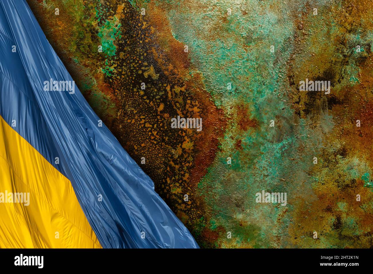 National flag of Ukraine isolated on wooden background Stock Photo - Alamy