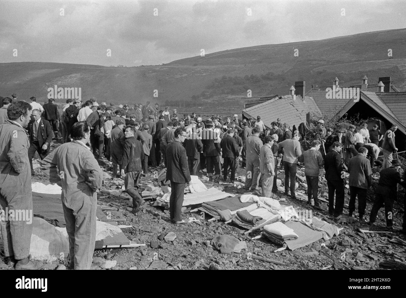 Aberfan, South Wales, circa 21st October 1966 Picture shows the mud and ...