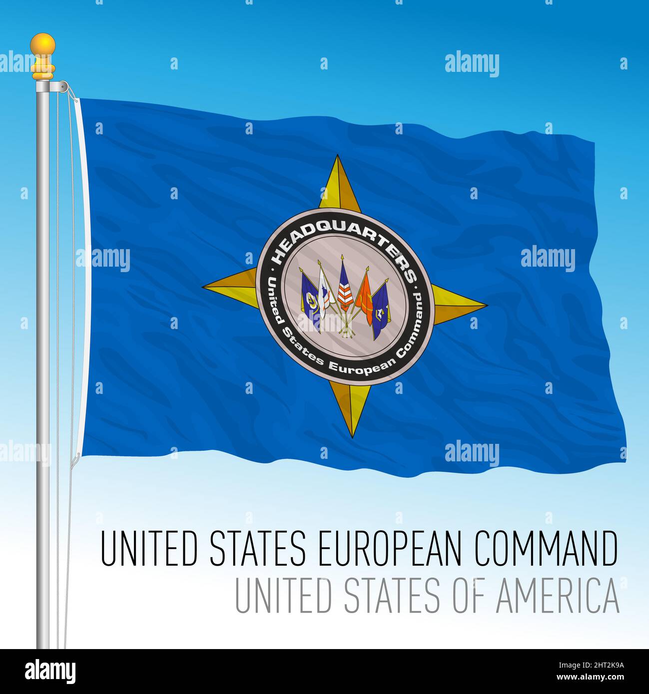 United States European Command flag, USA, vector illustration Stock ... United States European Command flag, USA, vector illustration Stock ...