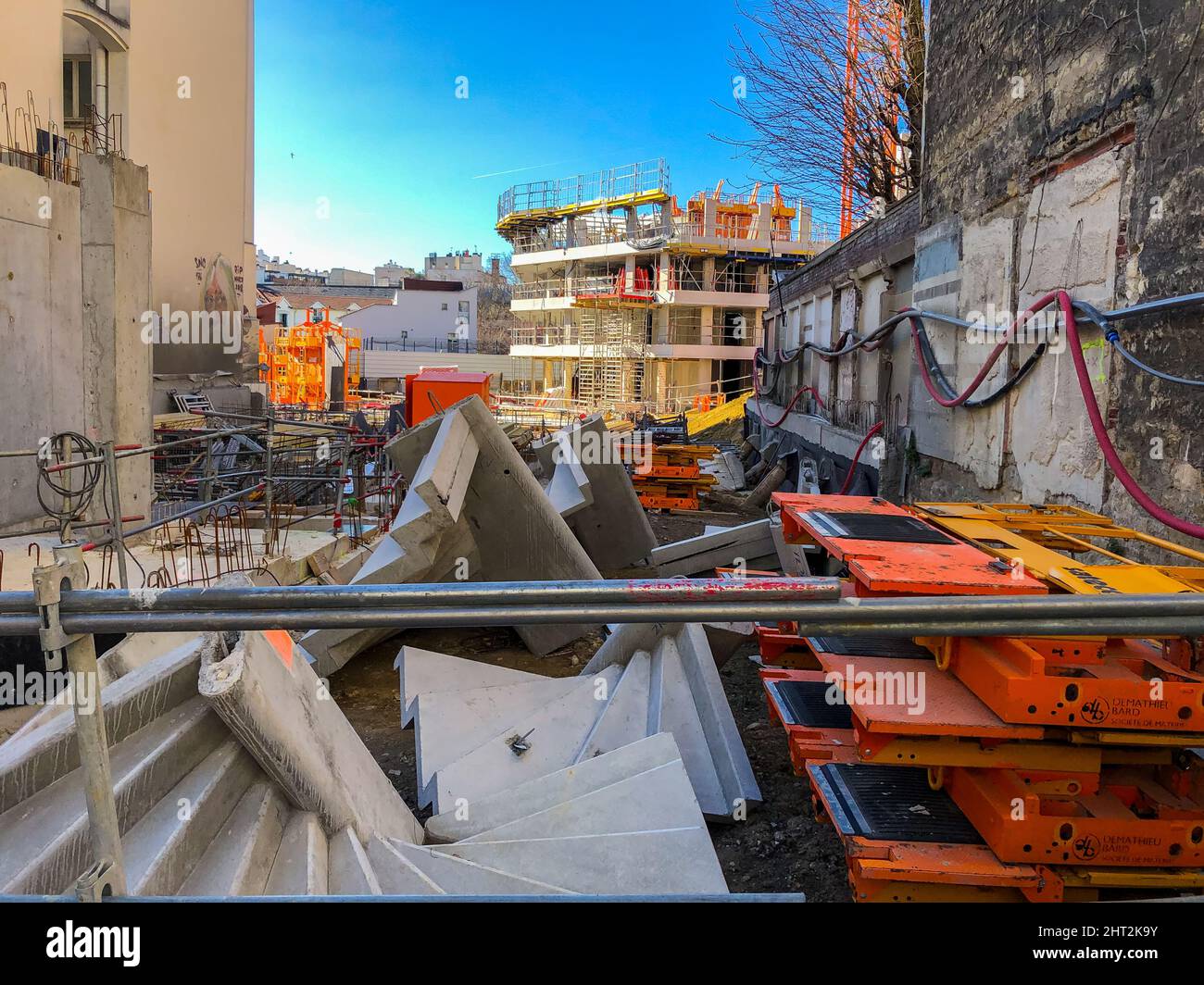 Paris, France, Construction Site, Apartment Buildling Urbanism Project ...