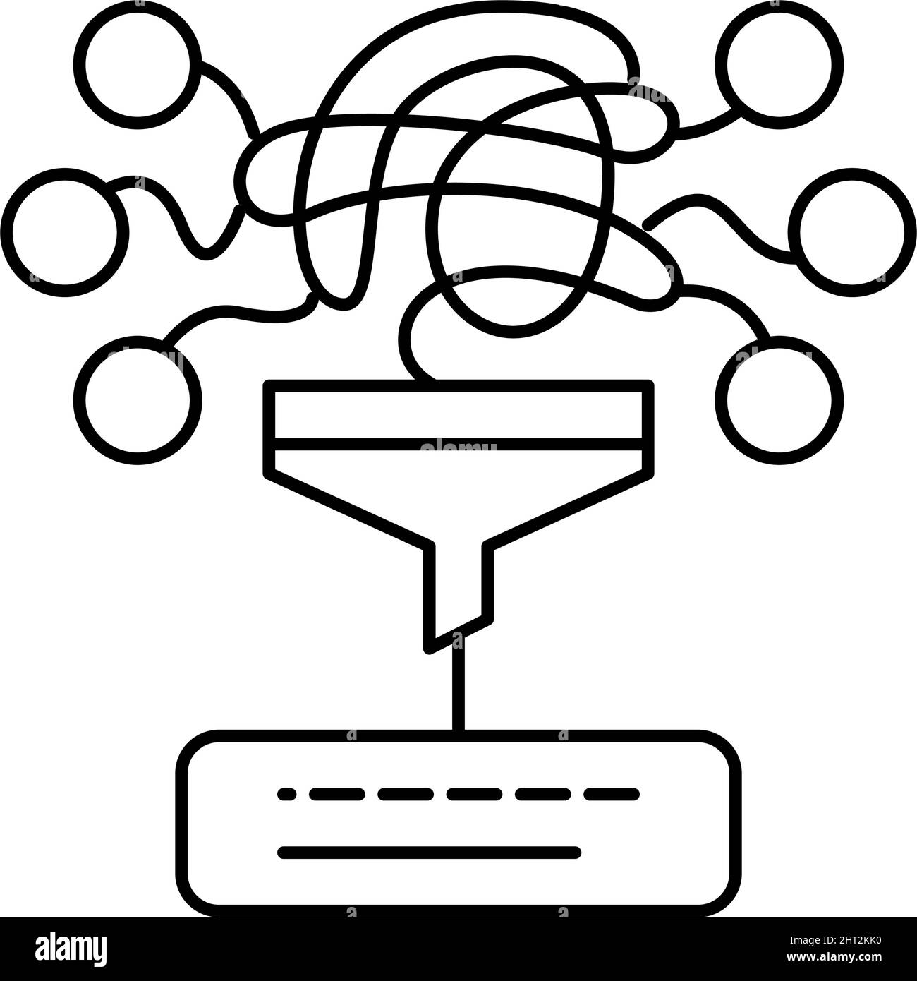 analysis business tasks line icon vector illustration Stock Vector ...