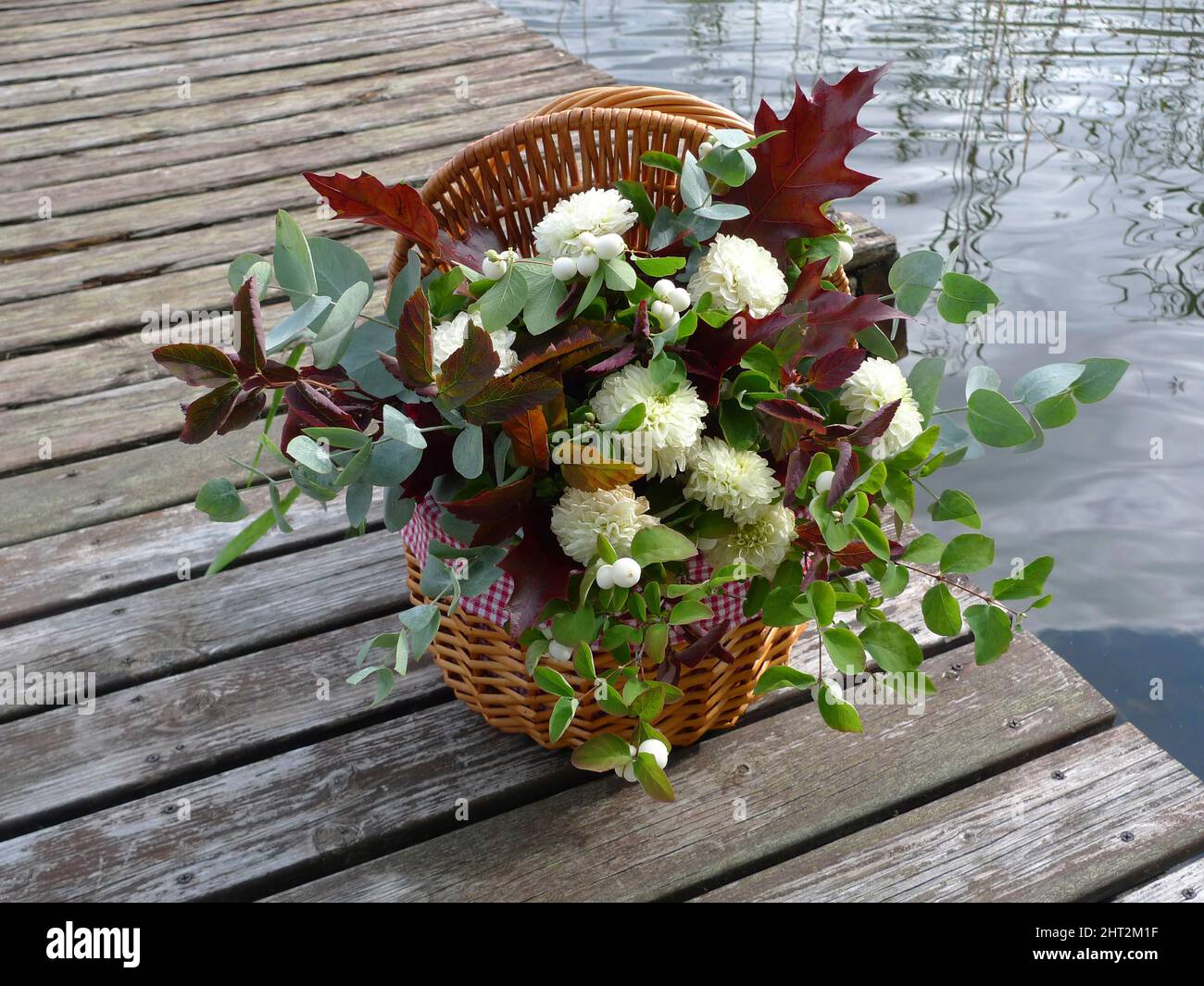 Flower bouquet on bridge Stock Photo - Alamy