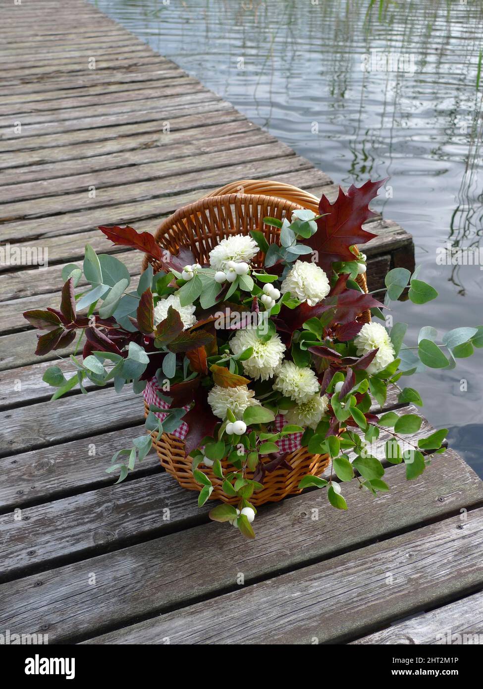 Flower bouquet on bridge Stock Photo - Alamy